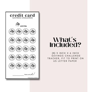 Credit Card Savings Challenge A6 Trackers for Cash Envelopes Printable ...