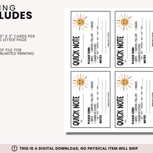 Printable Daycare Note | Teacher Going Home Note | Daycare Mail | Note ...