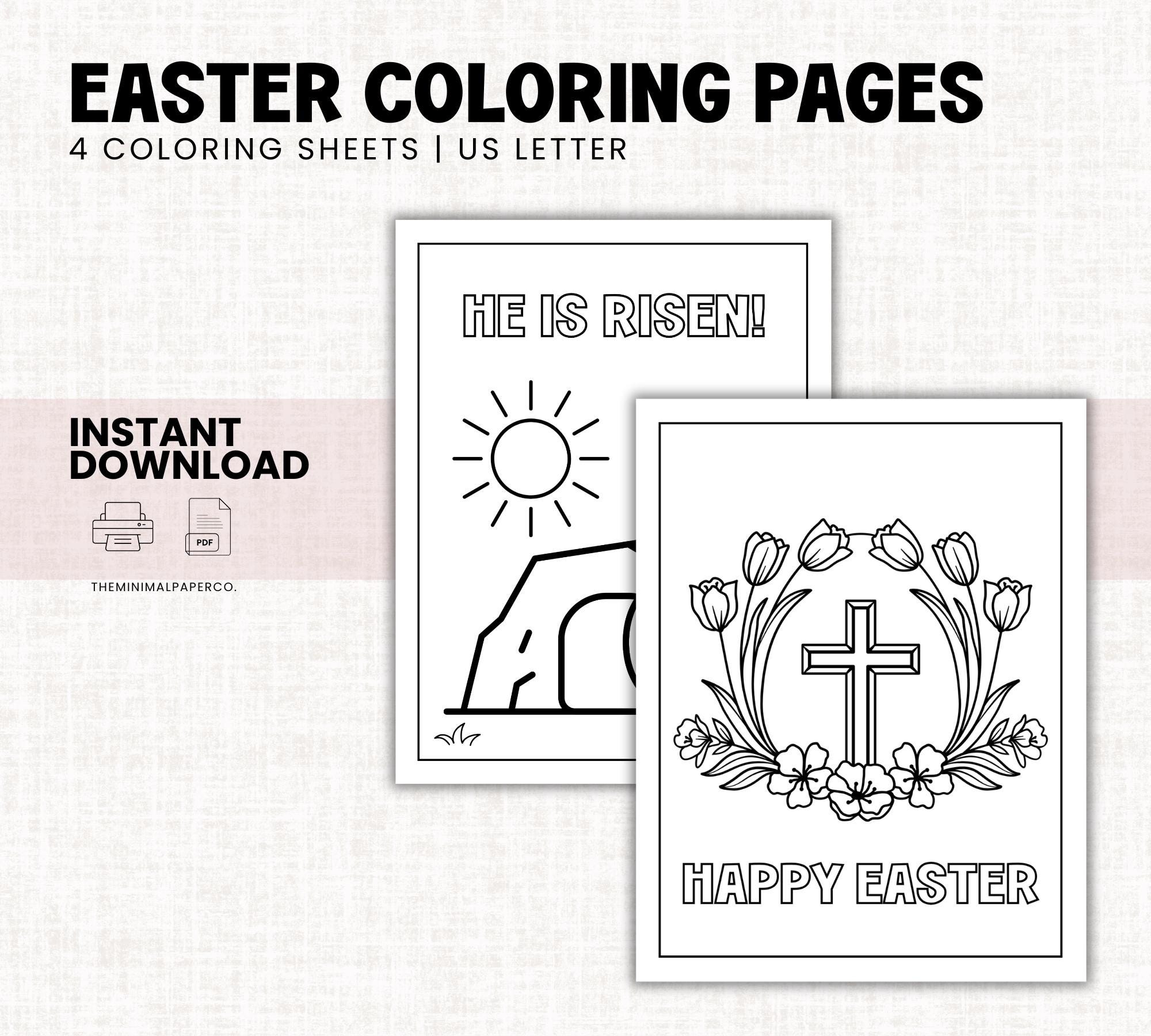 Easter Coloring Pages, Sunday School Coloring Sheets, Preschool ...