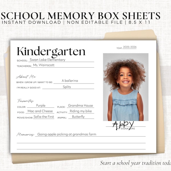 The School Years Memory Box - Etsy
