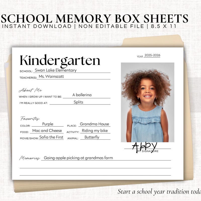 The School Years Memory Box - Etsy