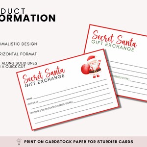 Christmas Secret Santa Cards, Fun and Festive Designs for Coworker Gift ...