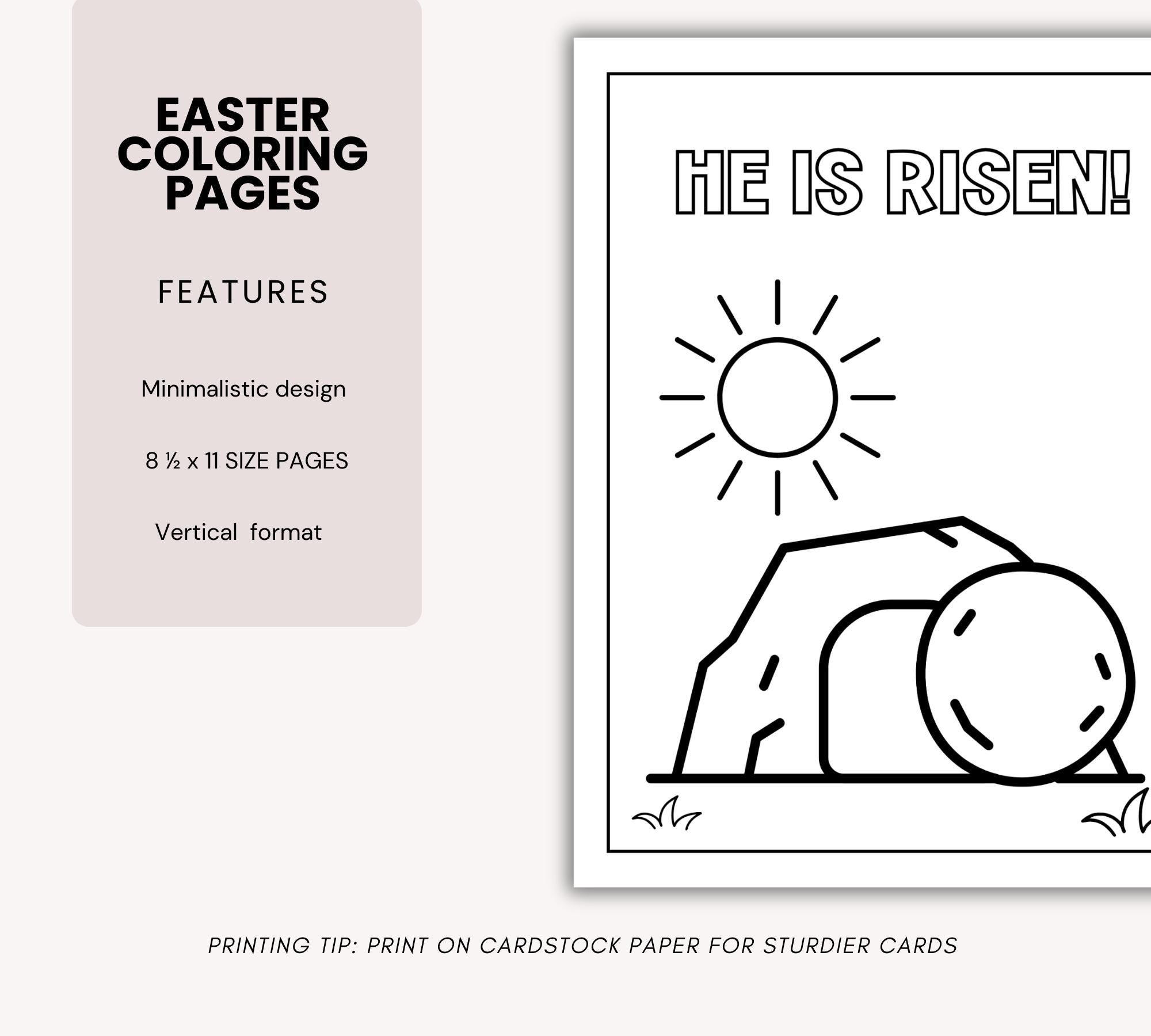 Easter Coloring Pages, Sunday School Coloring Sheets, Preschool ...