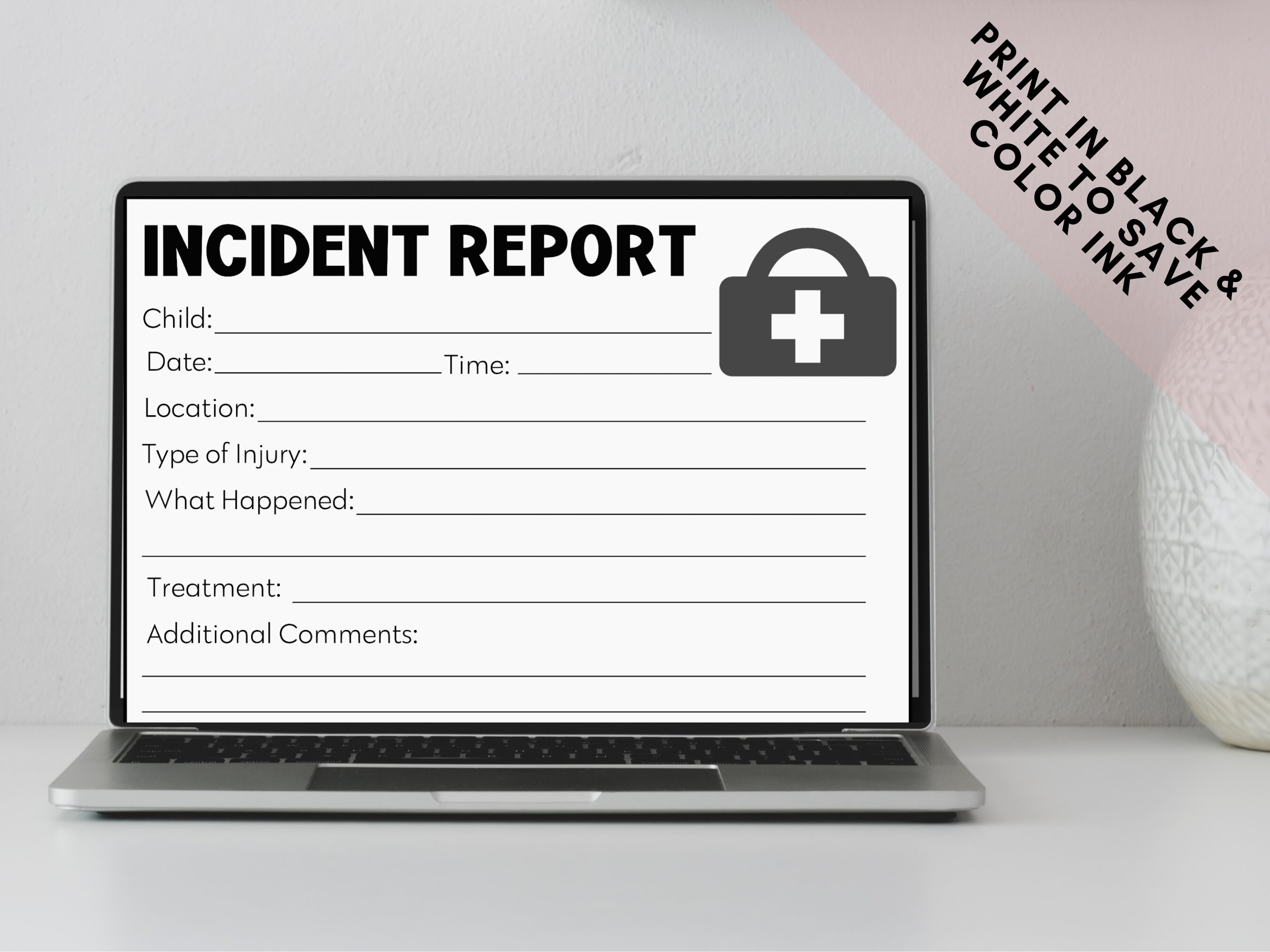 Incident Report,childcare Report, Daycare Boo Boo Report, Ouch Report ...