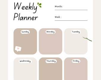 Digital Weekly Planner (printable) - Etsy
