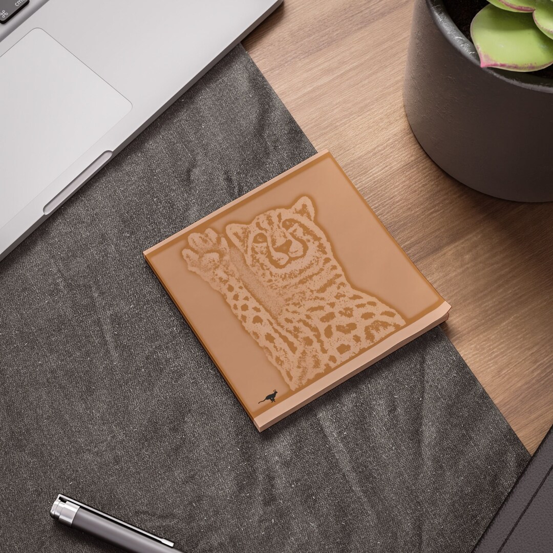 Notepad Post-it® Notes, Animal Print, a Cheetah, Memo, Initial, Cheetah ...