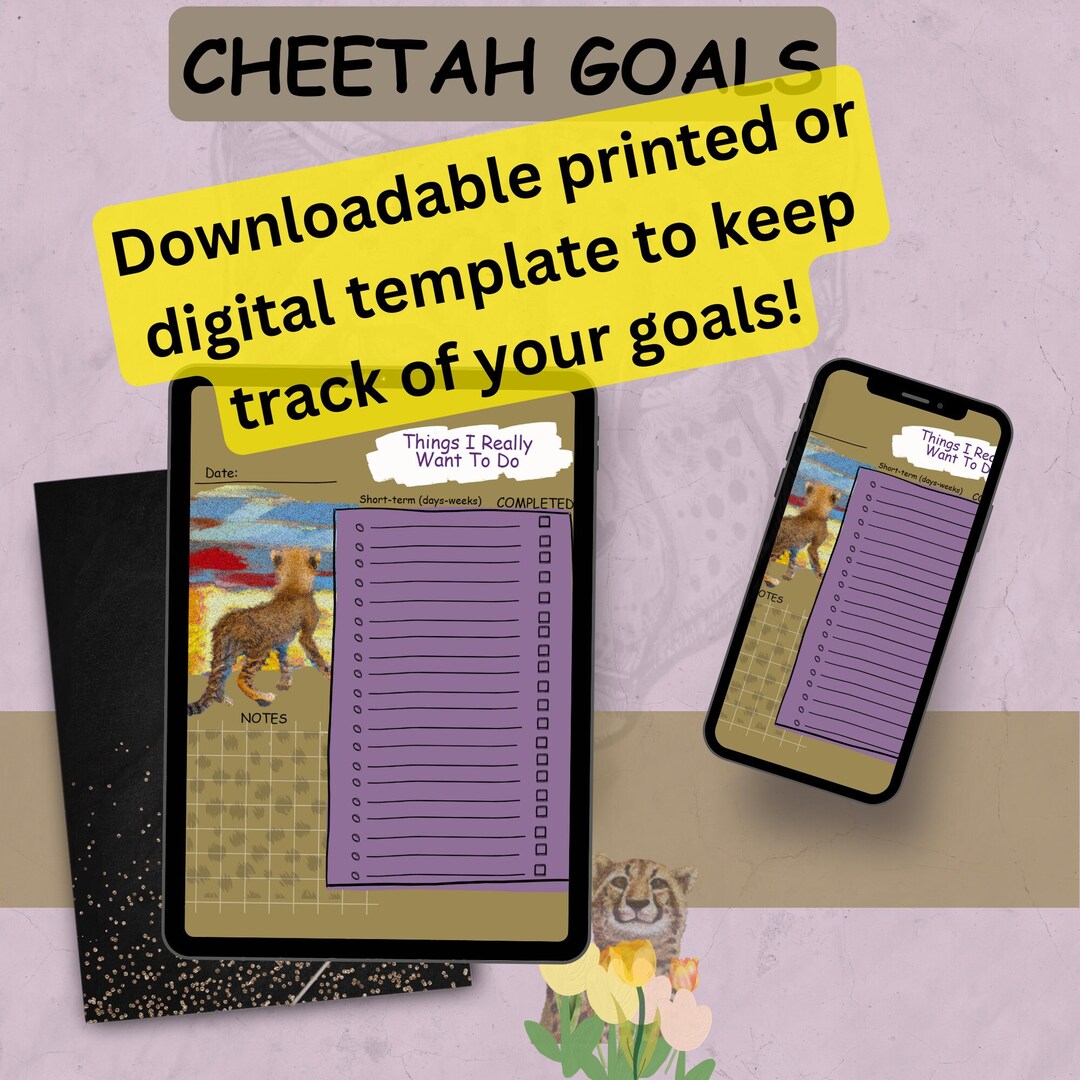 Cheetah Spirit Digital Planner Template for 2025 & 2026, iPad Goodnotes ...