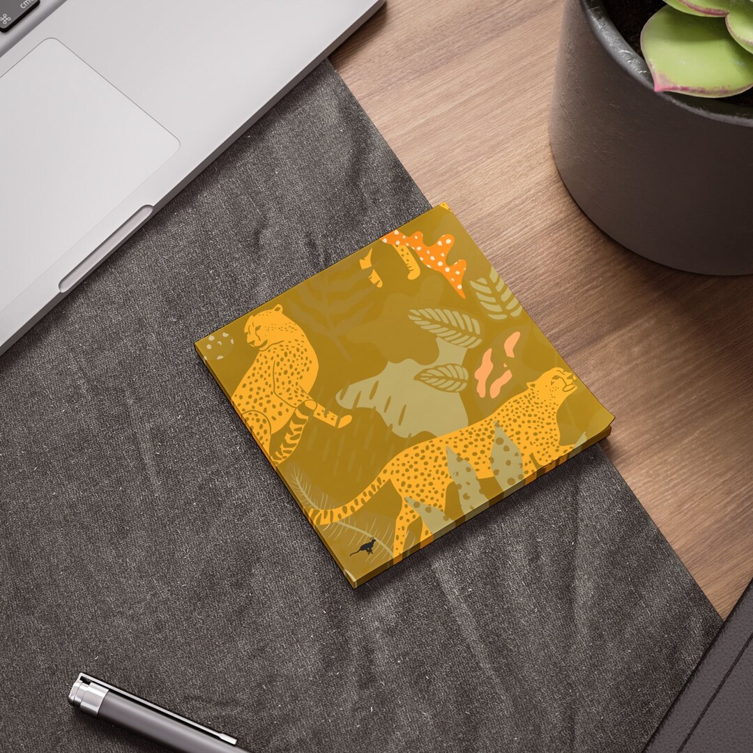 Notepad Post-it® Notes, Animal Print, a Cheetah, Memo, Initial, Cheetah ...
