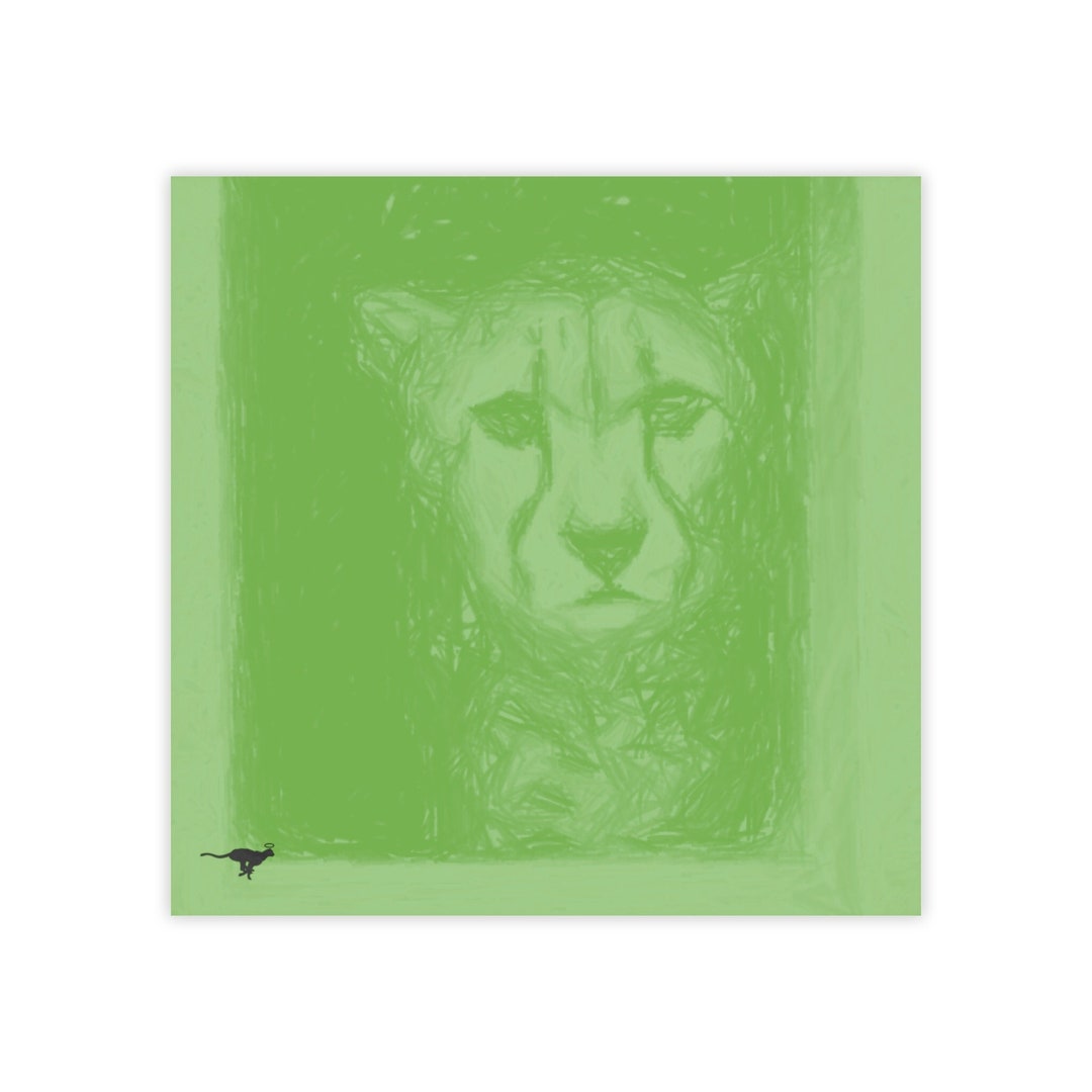 Cheetah Spirit Post-it® Note Pad, 50-sheet Animal Print Sticky Notes ...