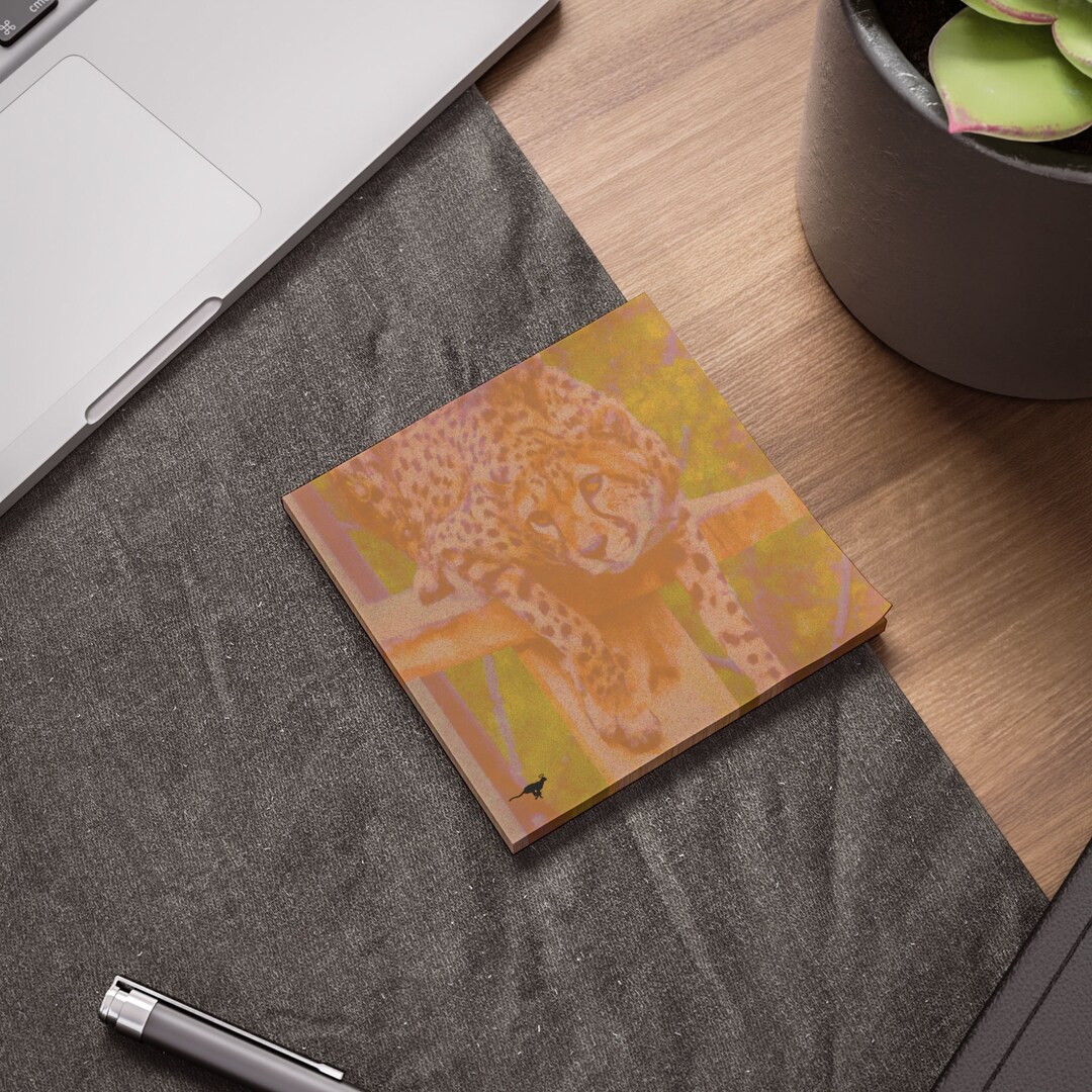 Cheetah Spirit Post-it® Note Pad, 50-sheet Animal Print Sticky Notes ...