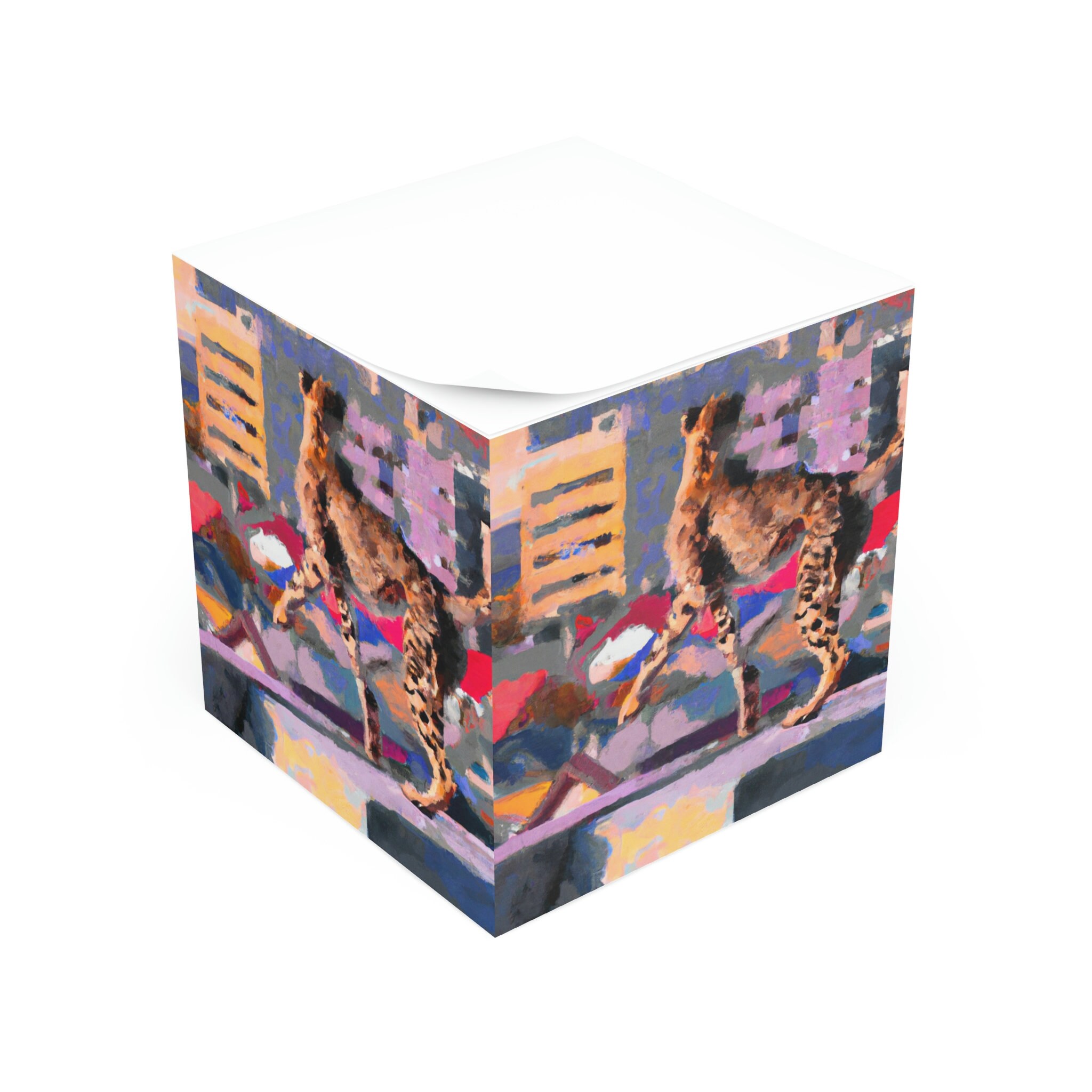 Cheetah Spirit Note Cube Sticky Notes Office Pad Stationery Writing ...