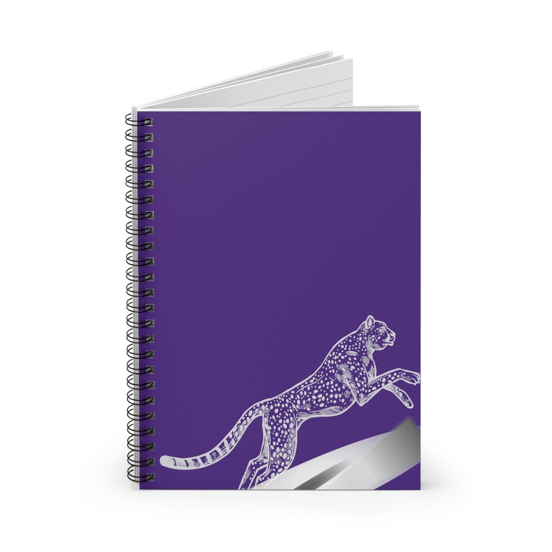 Cheetah Spirit Spiral Notebook, Ruled Line Writing Journal, Stylish ...
