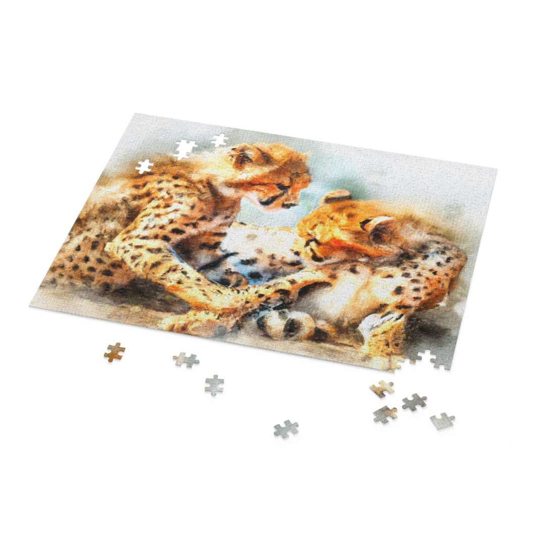Cheetah Spirit 500-piece Puzzle, Abstract Animal Jigsaw Trivia Game ...