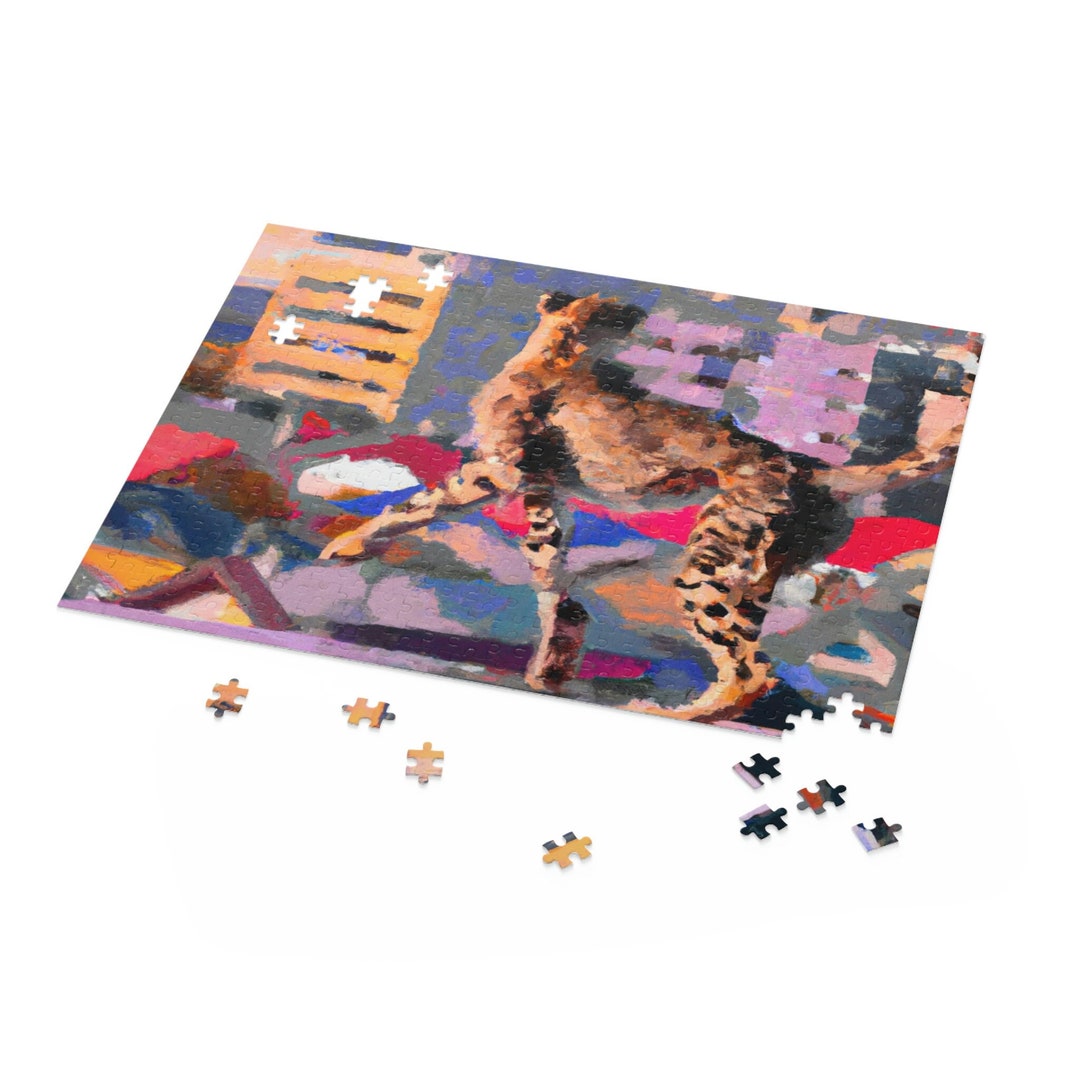 Cheetah Spirit 500-piece Puzzle, Abstract Animal Jigsaw Trivia Game ...