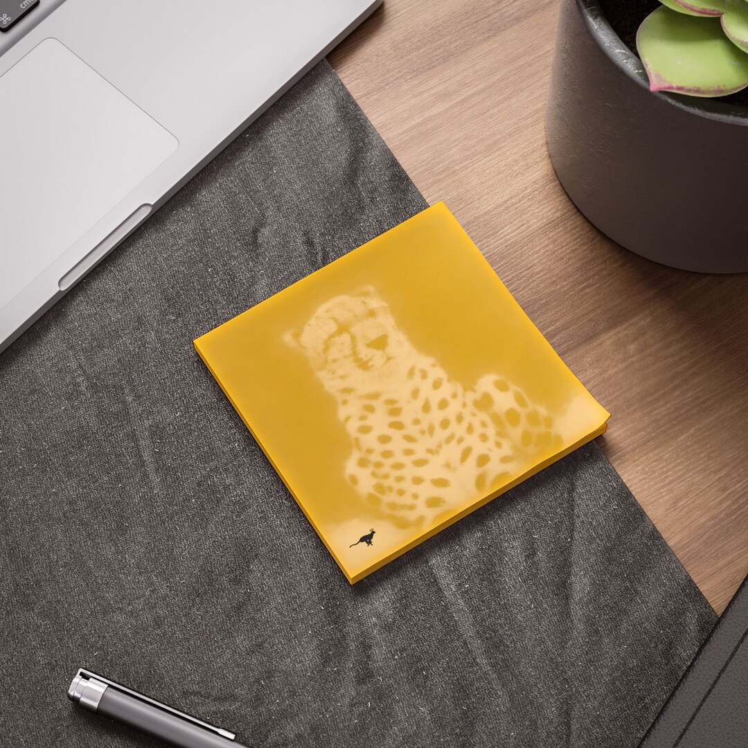 Notepad Post-it® Notes, Animal Print, a Cheetah, Memo, Initial, Cheetah ...