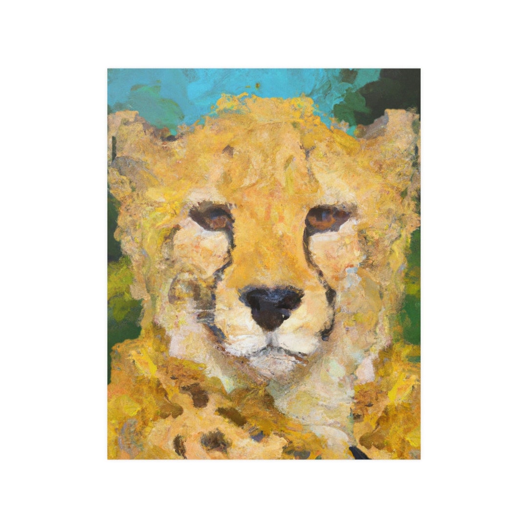 Cheetah Spirit Satin Posters |art| Decor | Living Room | Bedroom ...