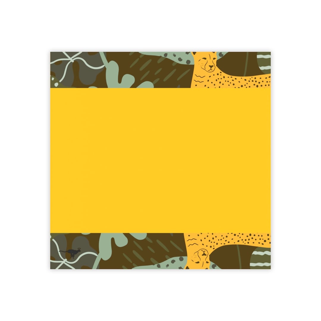 Cheetah Spirit Post-it® Note Pad, 50-sheet Animal Print Sticky Notes ...