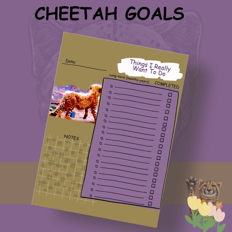 Cheetah Spirit Digital Planner Template for 2025 & 2026, iPad Goodnotes ...