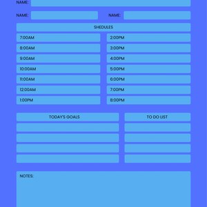 Weekly Work Schedule, Printable, Mon Sun Schedule,organizer ...