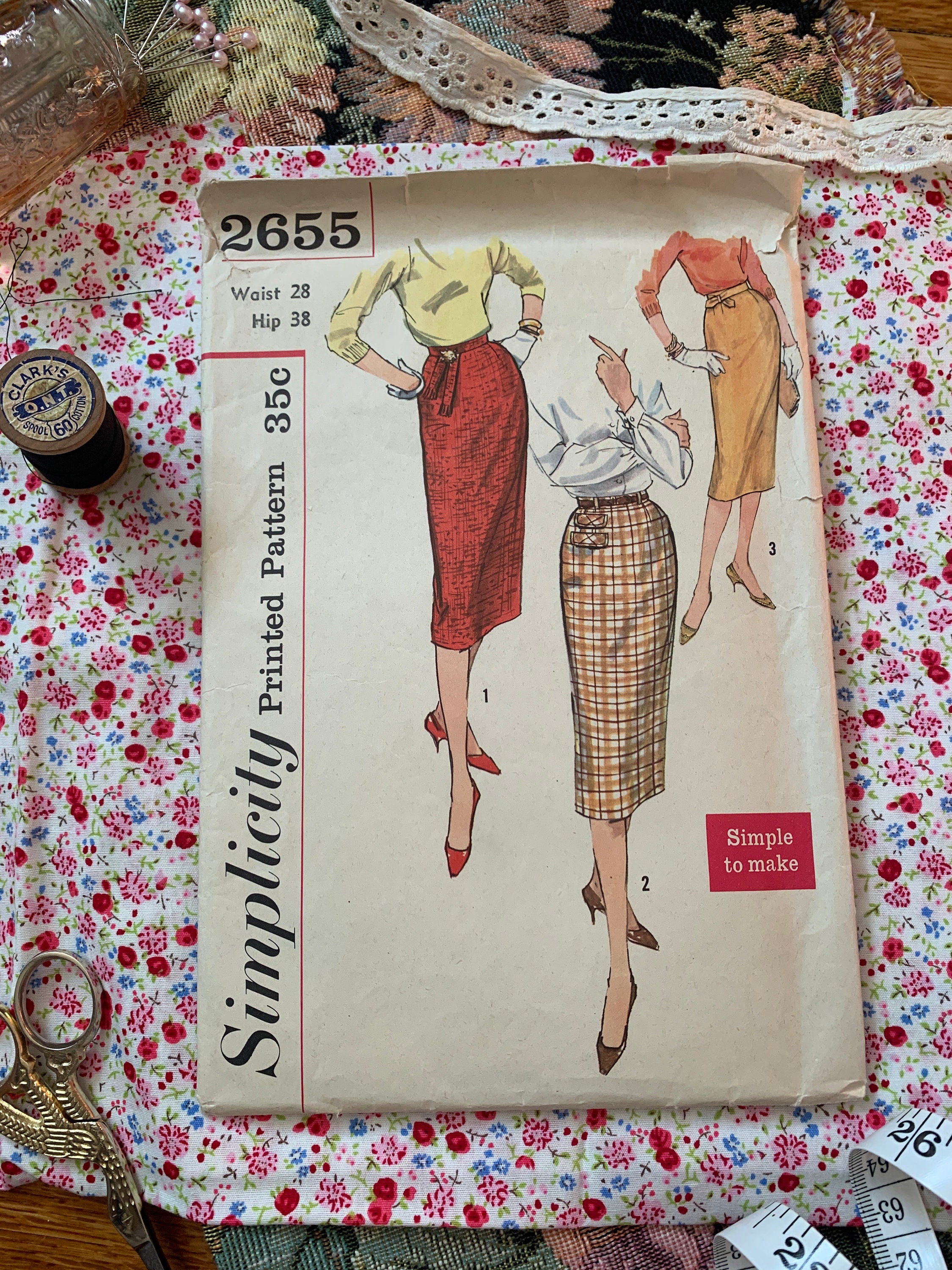 Simplicity Pattern 2655 Misses' Skirts Waist 28 - Etsy