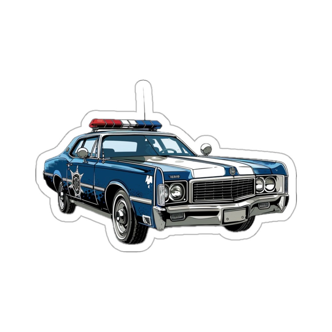 Hot Rod Muscle Police Cop Car Vehicle Law Enforcement Hero Kiss-cut ...