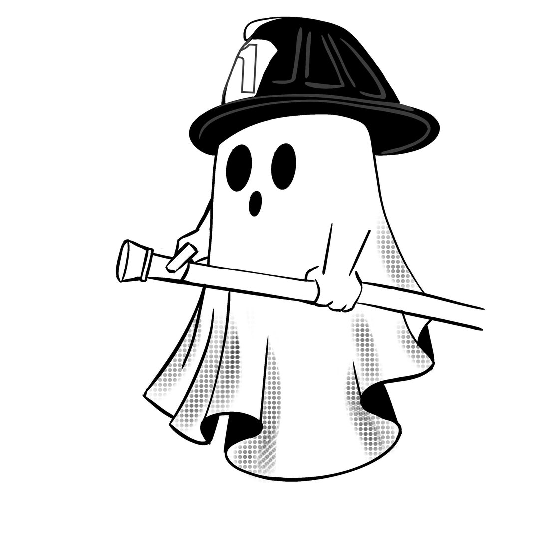 Scary Firefighter Haunted Pop Art Fire Station Attack Horror Ghost ...