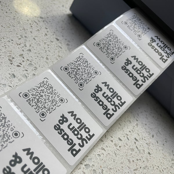 Qr Label Stickers - Etsy