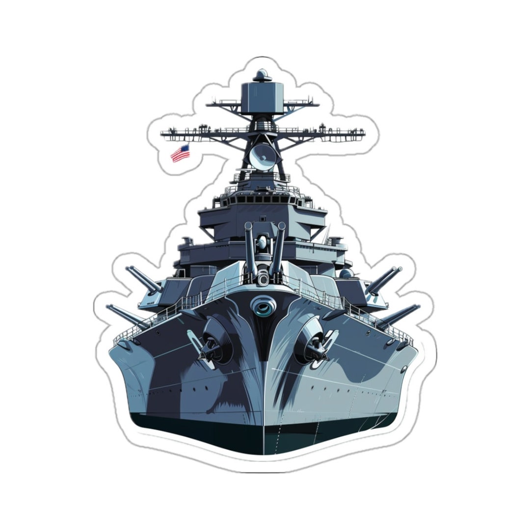 Military US Navy Battleship United States Kiss-cut Sticker Vinyl Decal ...