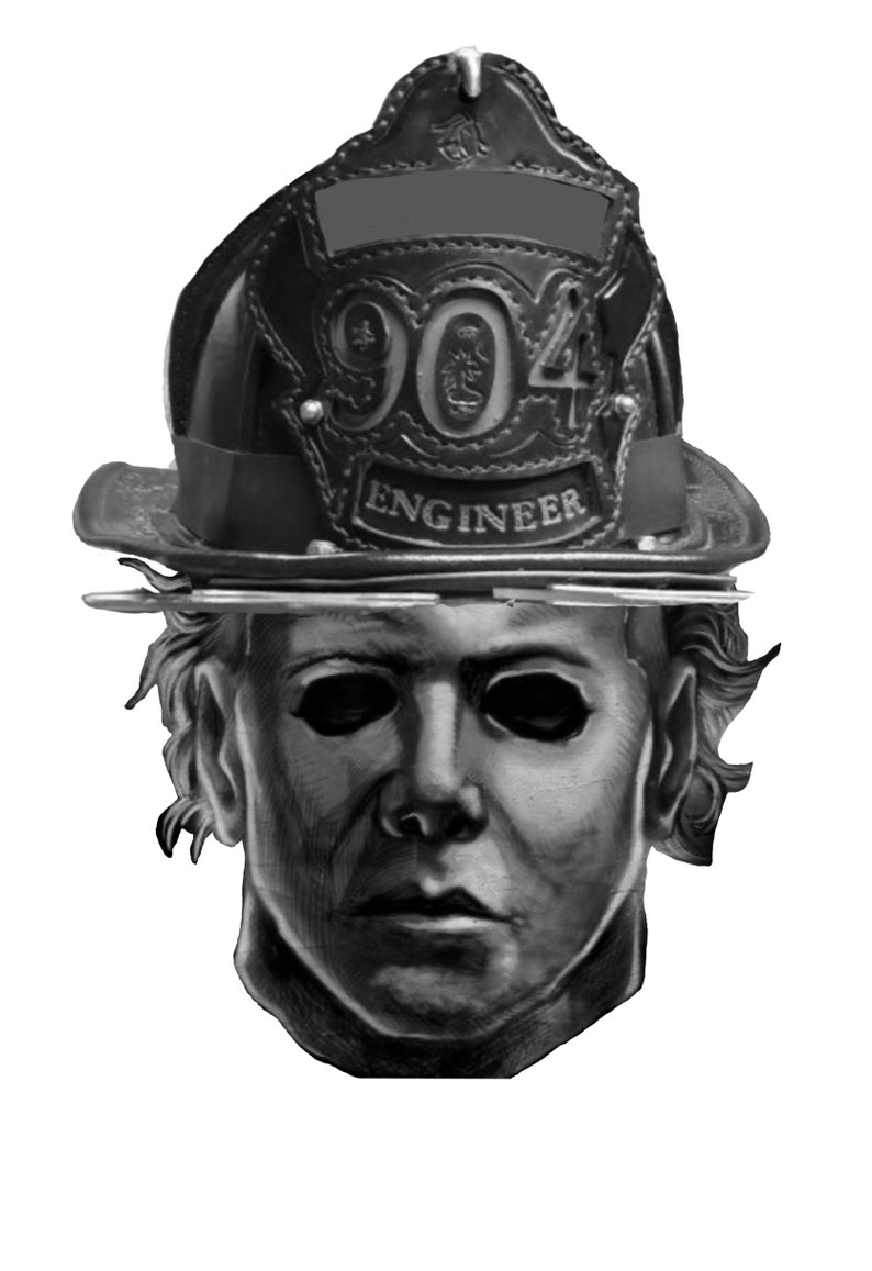 Retro Horror Film Halloween Michael Myers Killer Firefighter Themed ...