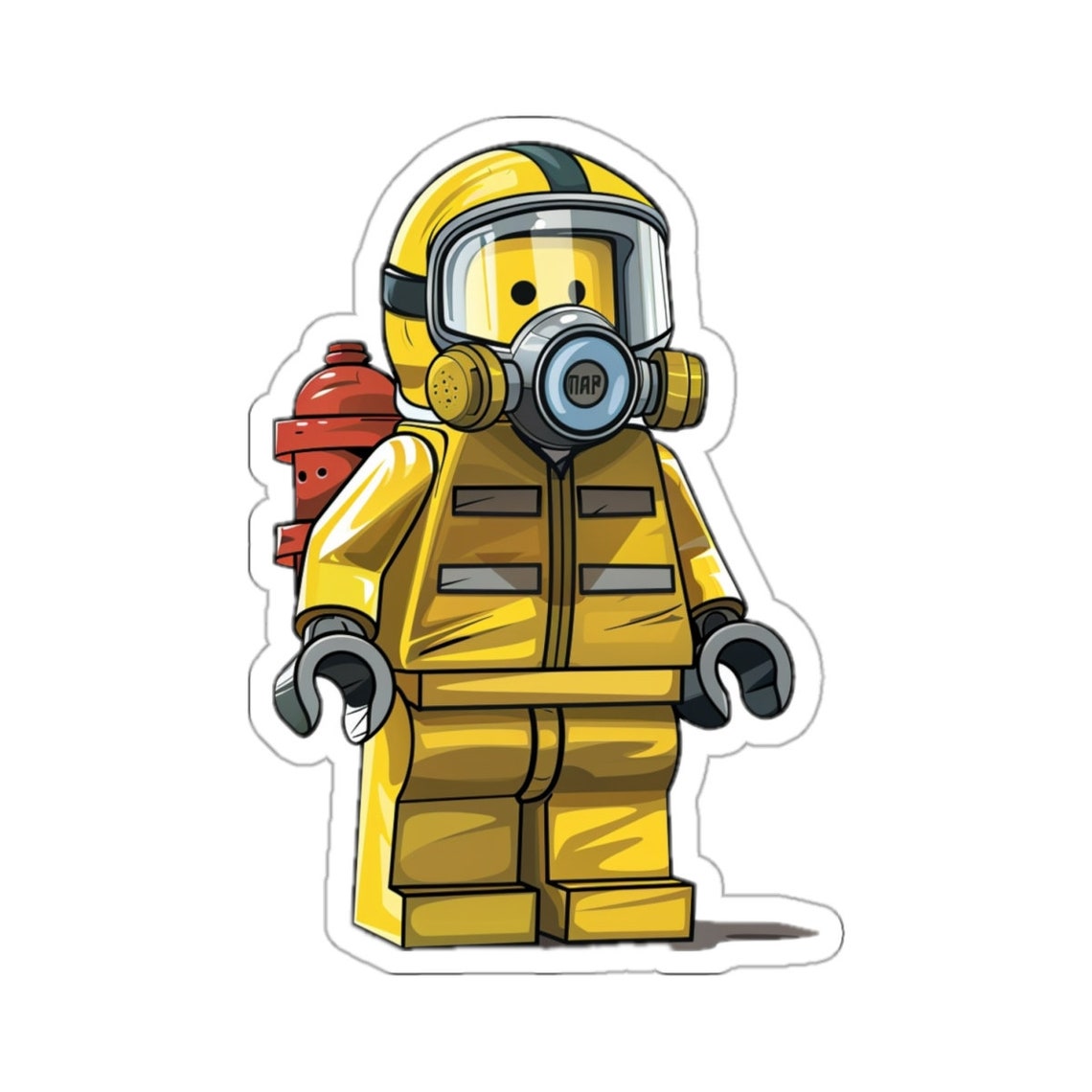Toy Hero HAZMAT Emergency Movie Scene Popular Design Kiss-cut Sticker ...