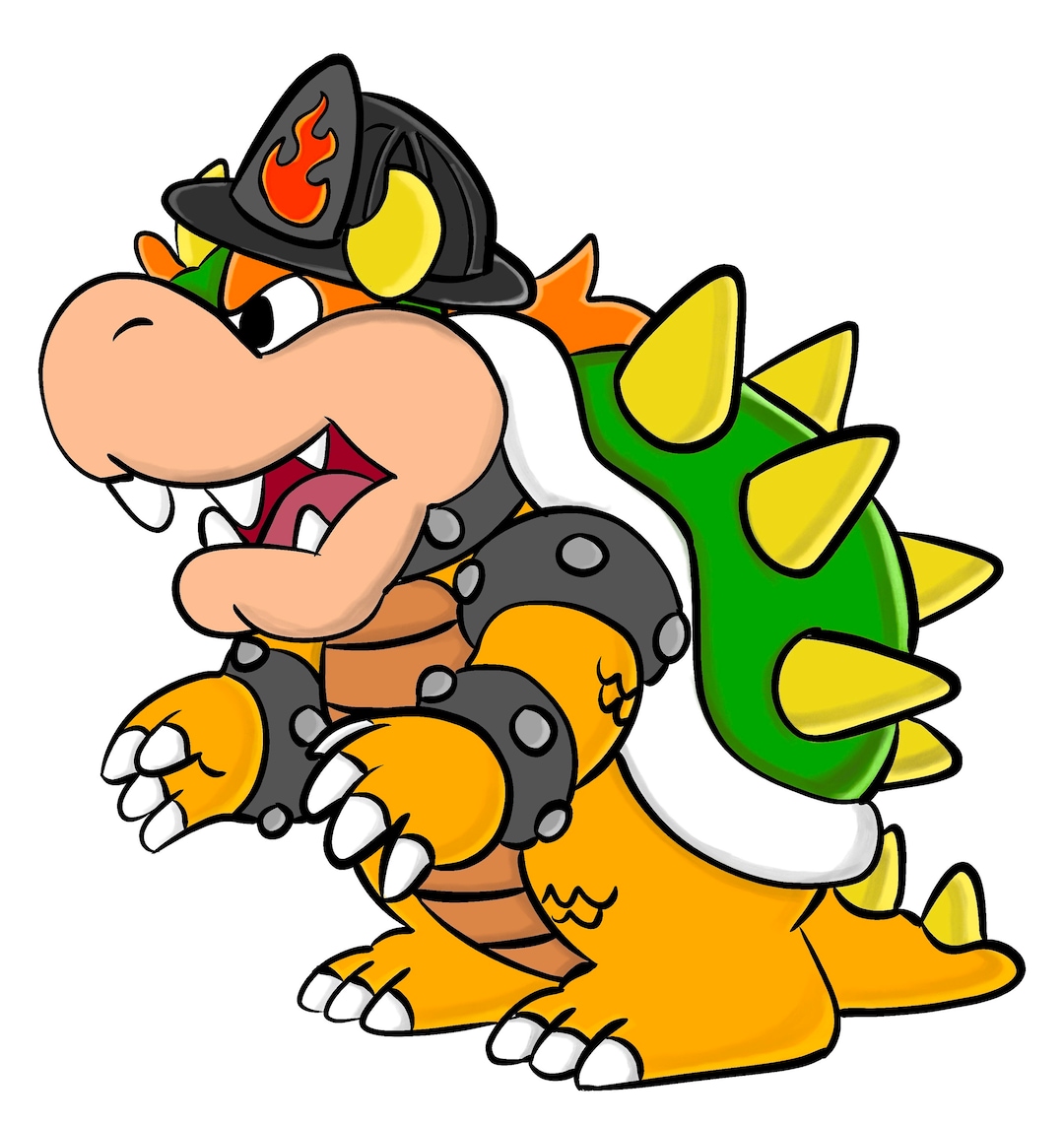 3 Firefighter Super Mario Bros Bowser King Koppa Vinyl - Etsy