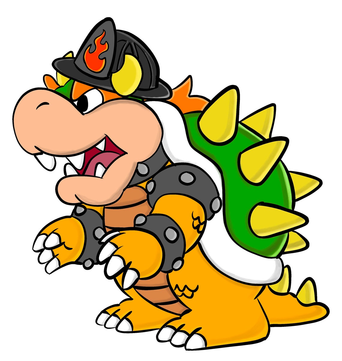 3 Firefighter Super Mario Bros Bowser King Koppa Vinyl - Etsy