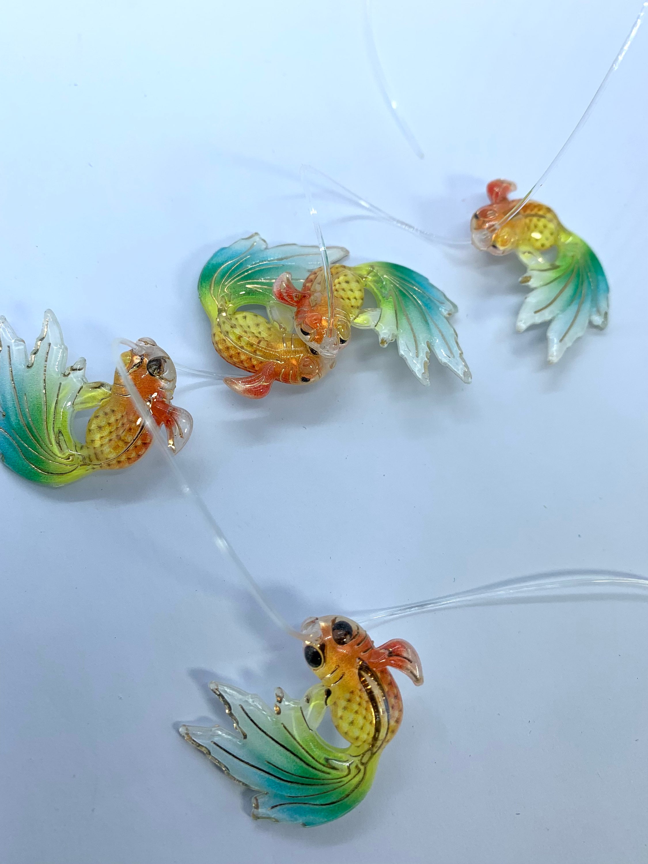 5pc Betta Fish Pendant Charm Resin Acrylic Plastic Opaque - Etsy