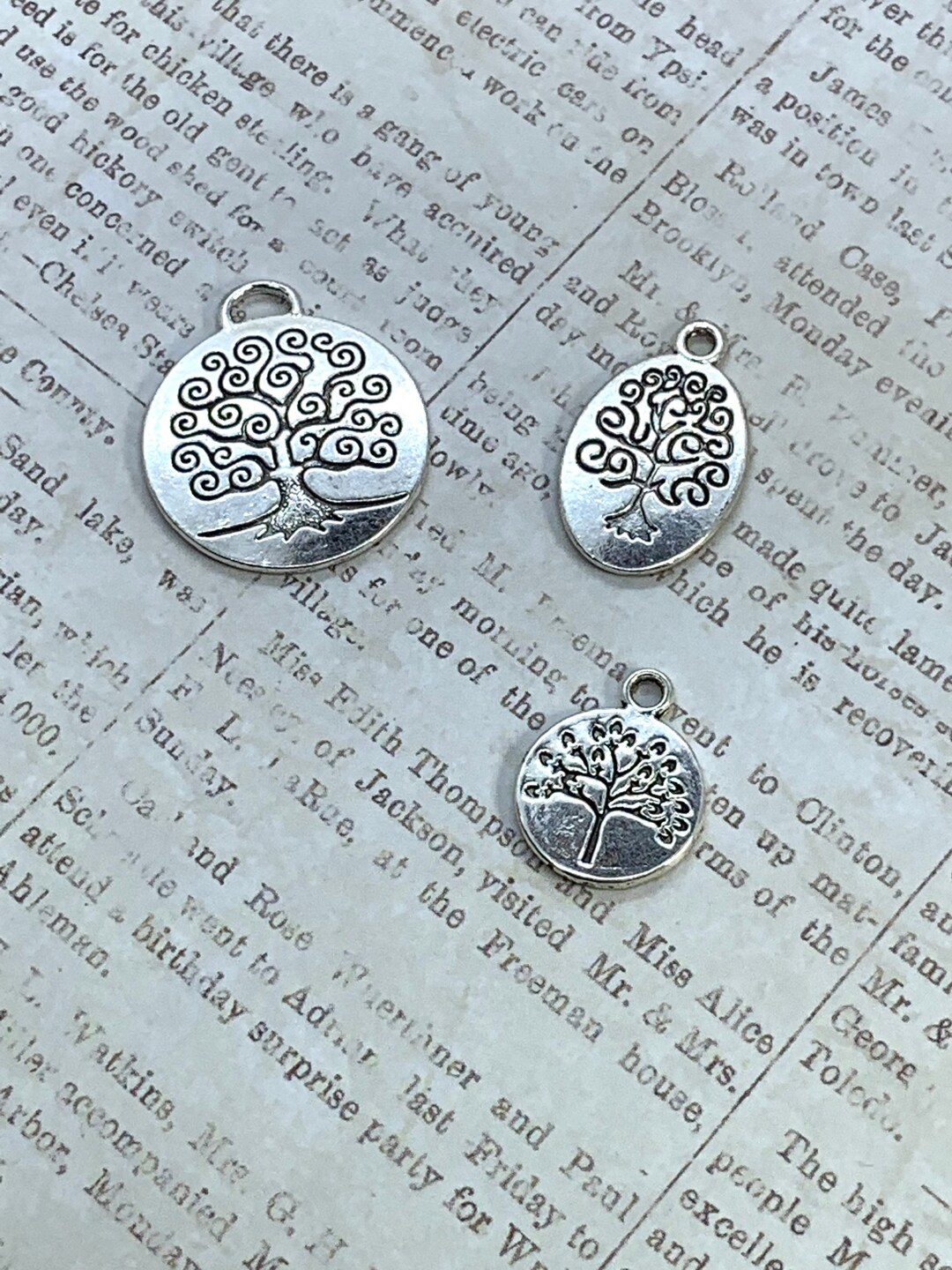 3pcs Alloy Tree of Life Charm, DIY Jewelry Making Supplies Craft ...