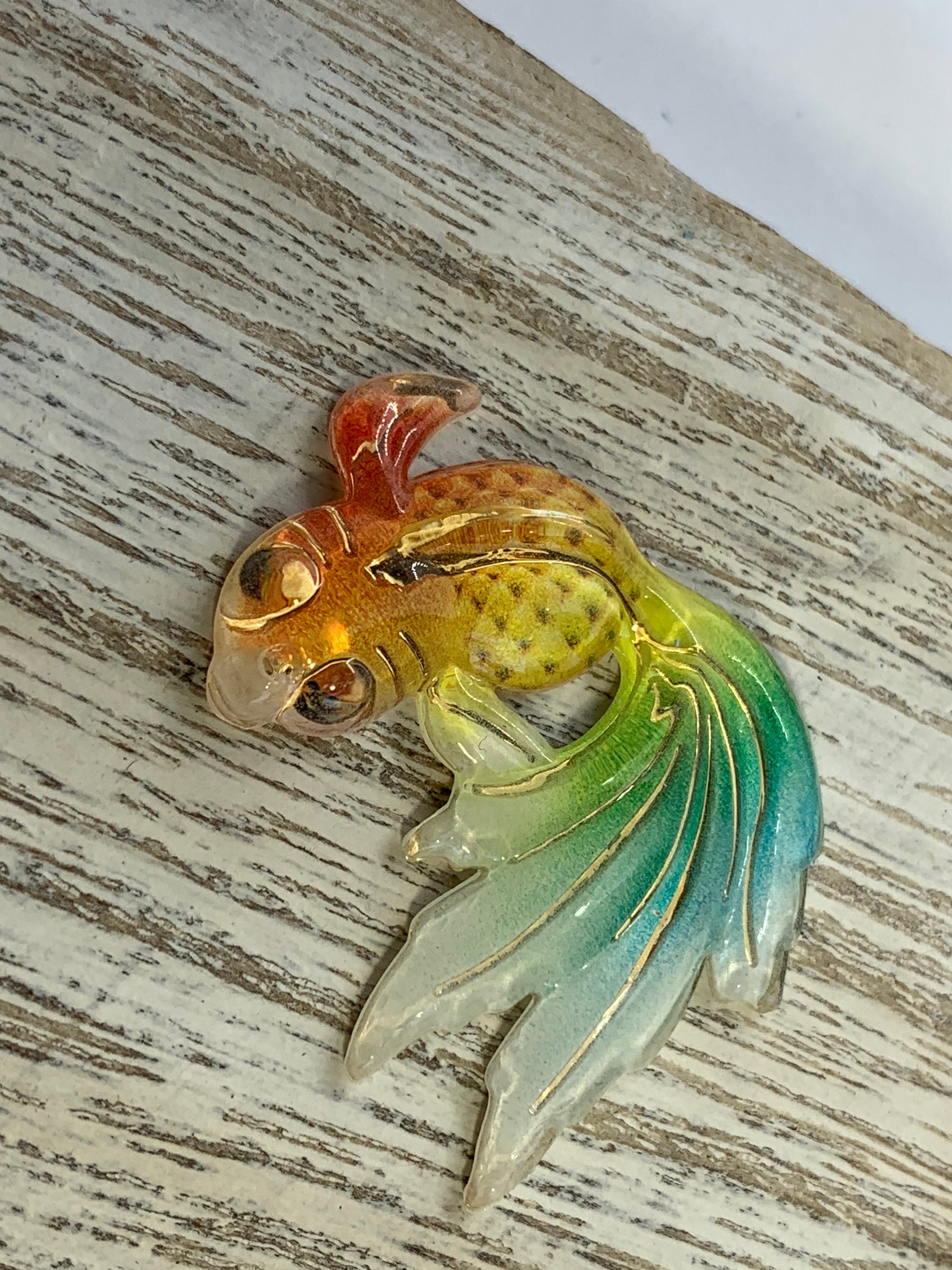 5pc Betta Fish Pendant Charm Resin Acrylic Plastic Opaque - Etsy