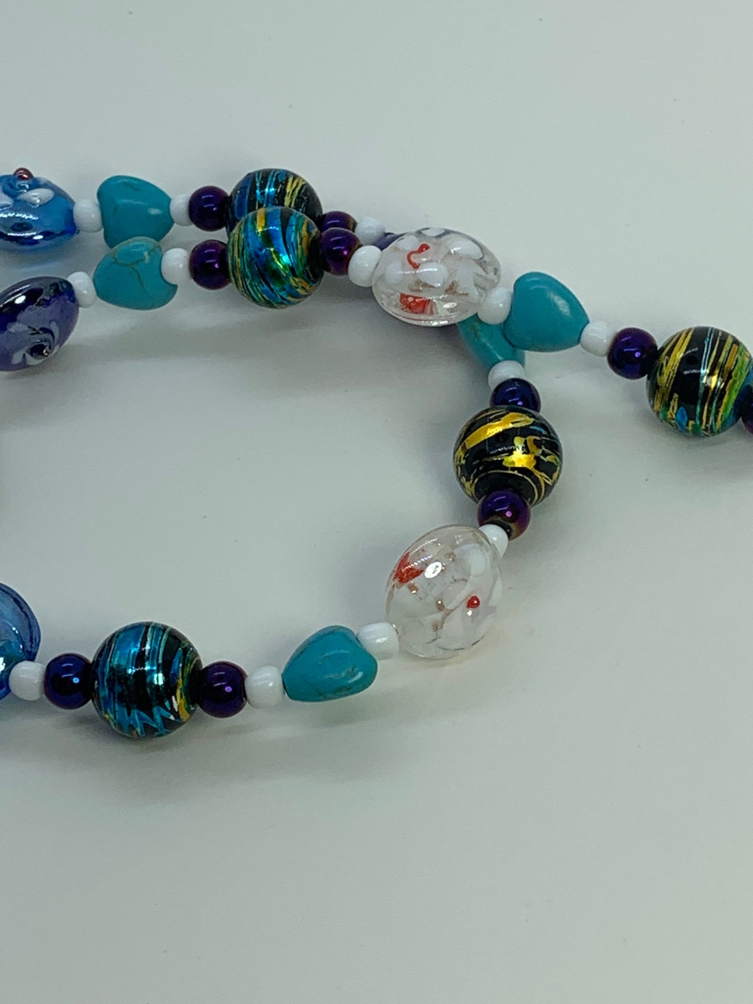 Custom Bead Strand 13 Long for Jewelry Making, Multi Medium Beads of ...