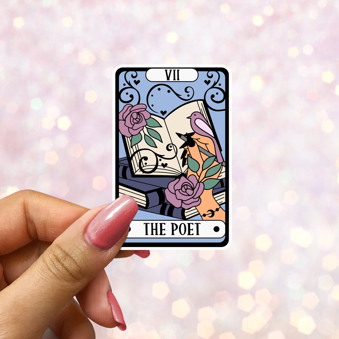 The Poet Tarot Sticker | Bookish Sticker | Book Lover Gift | Bookish ...