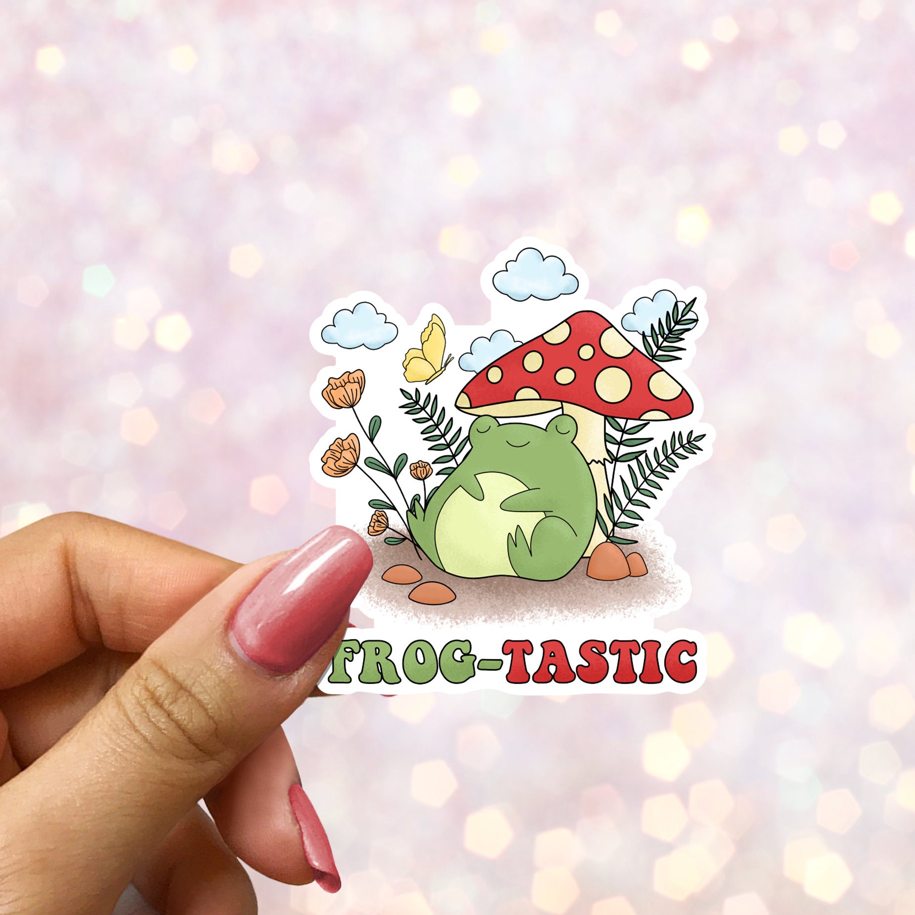 Frog-tastic Sticker Holographic Waterproof Kindle Laptop - Etsy