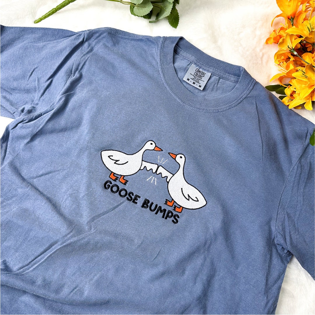 Embroidered Goose Bumps Comfort Colors T-shirt | Goose Bumps T-shirt ...