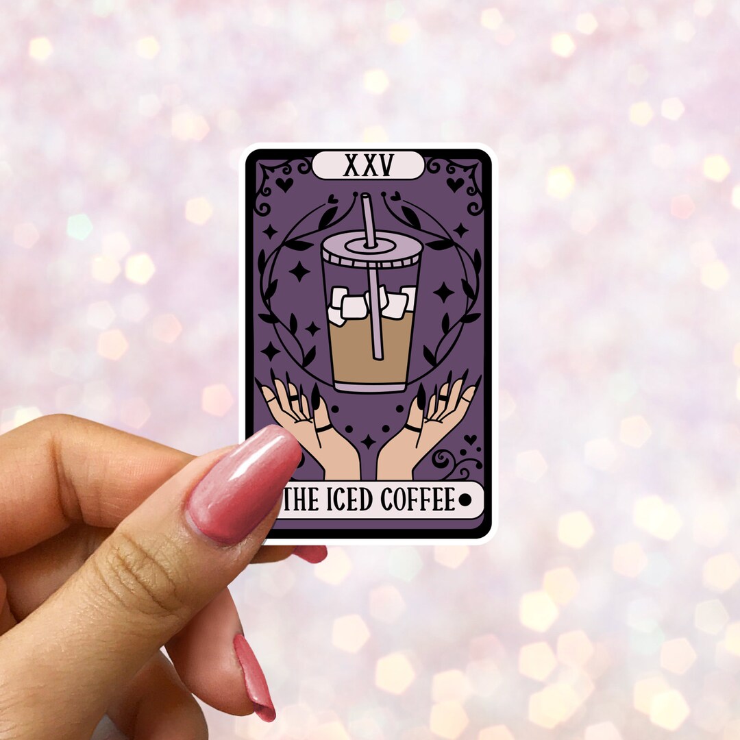 The Iced Coffee Romance Tarot Sticker | Bookish Sticker | Book Lover ...