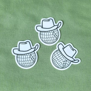 Disco Cowboy Sticker Laptop Decal - Etsy