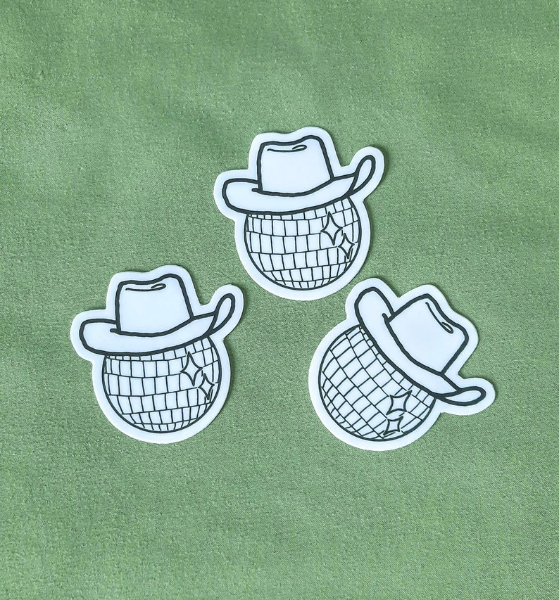Disco Cowboy Sticker Laptop Decal - Etsy