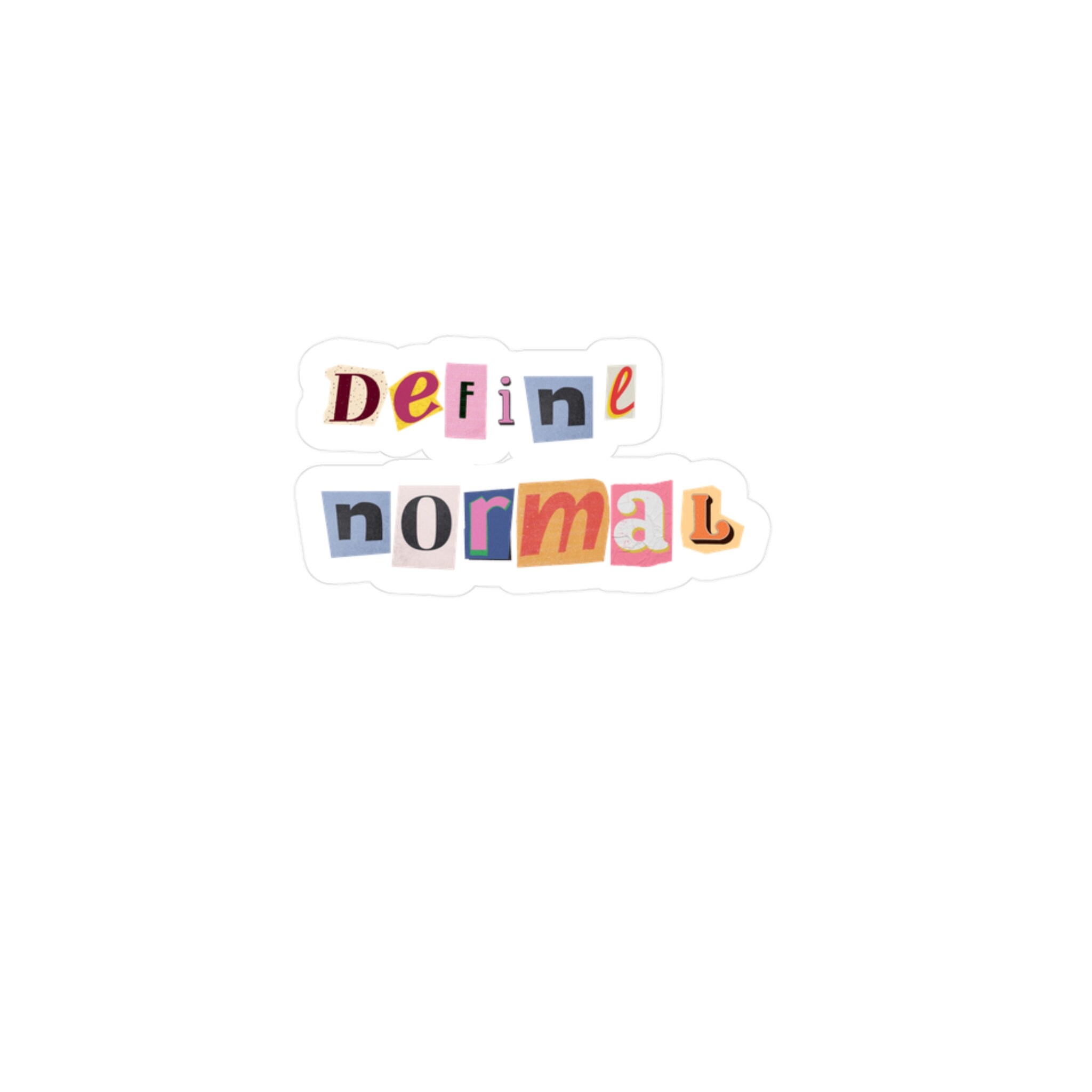 Define Normal Kiss-cut Vinyl Decal Snarky Decal Laptop Decal - Etsy