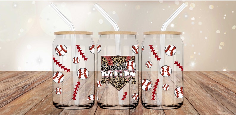 Baseball Mom UVDTF 16oz Cup Wrap Cup Wrap for Glass Can - Etsy