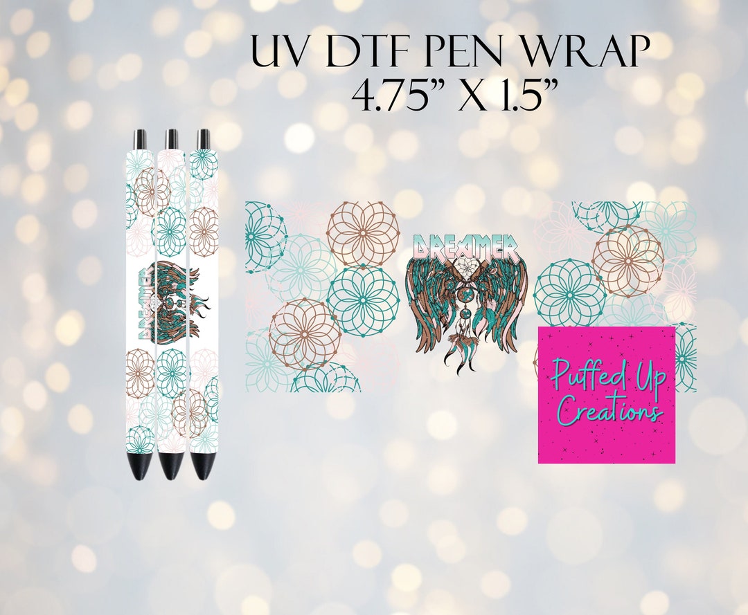 Dreamer UVDTF Pen Wrap | Pen Wraps | UV DTF Pen Wrap | Ready to Apply ...