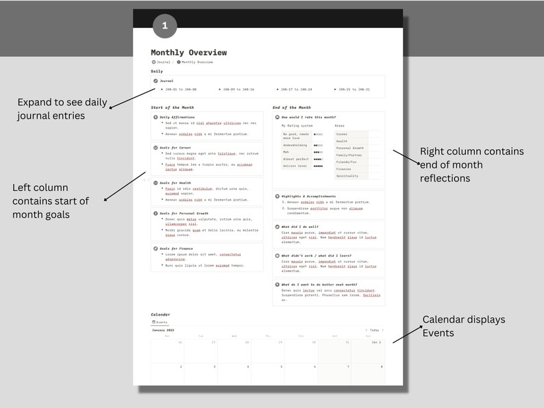 Notion Daily Journal Template | Reusable | Digital Journal | Aesthetic ...