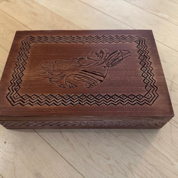 Native American Keepsake Wooden Box - Etsy
