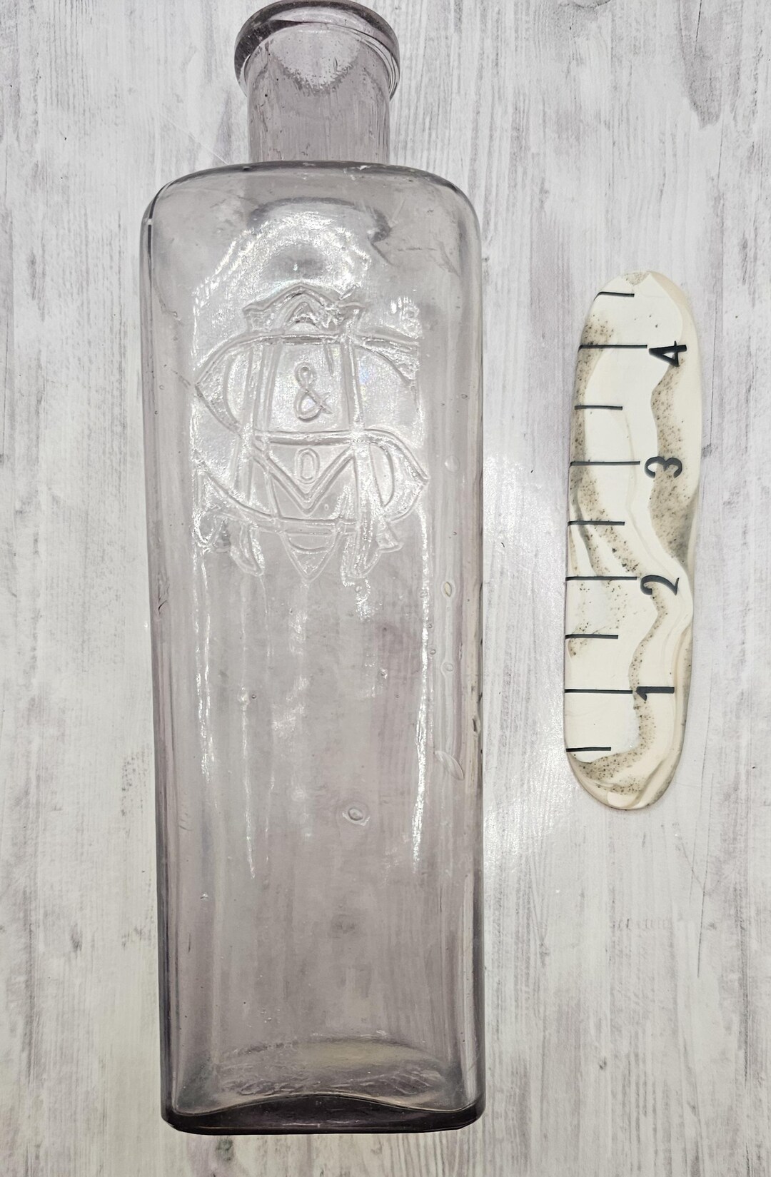 1800s August & Schilling Jar Purple Manganese Glass 16oz Vintage ...