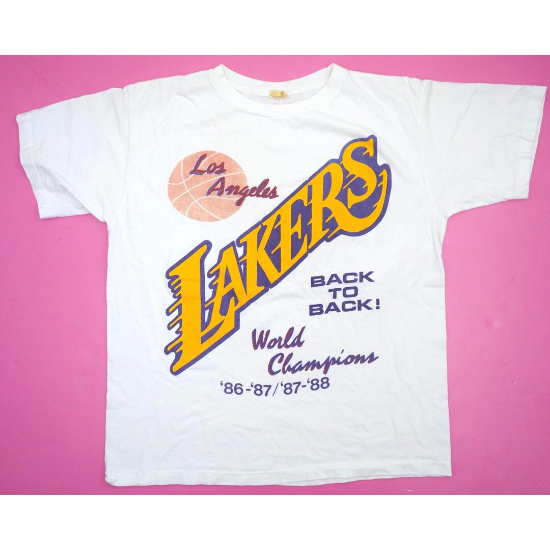 Vintage 80s Bootleg Los Angeles Lakers Back to Back Tee Mens Medium - Etsy