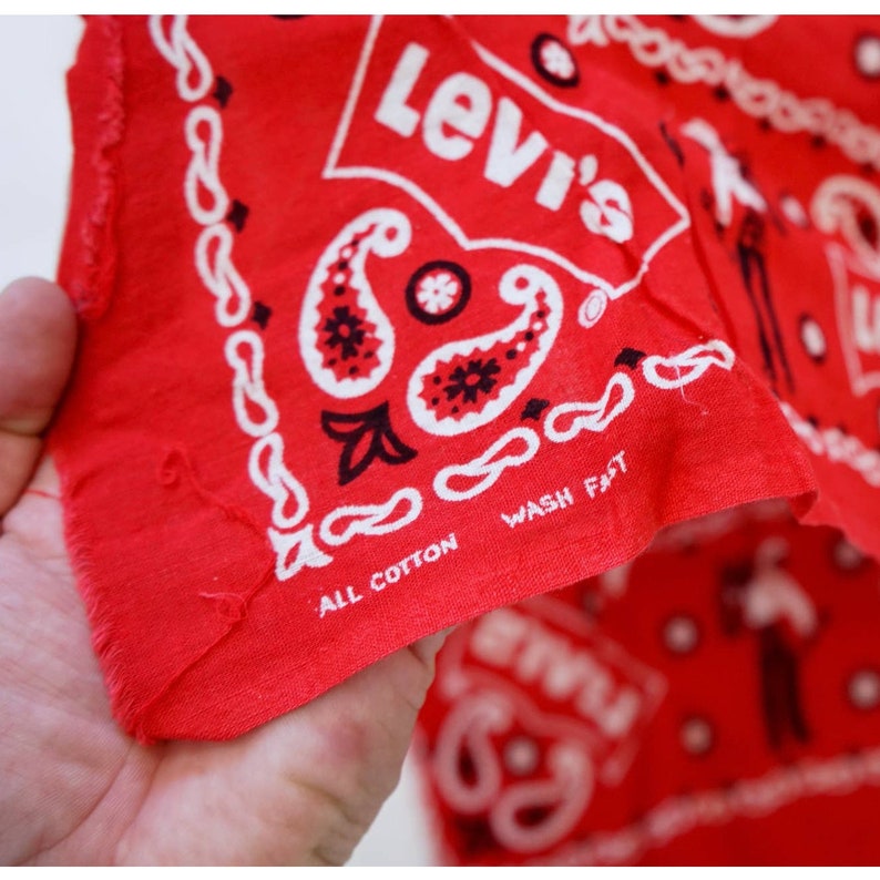 Vintage 60s Western Levi's Paisley Wash Fast Bandanas - Etsy